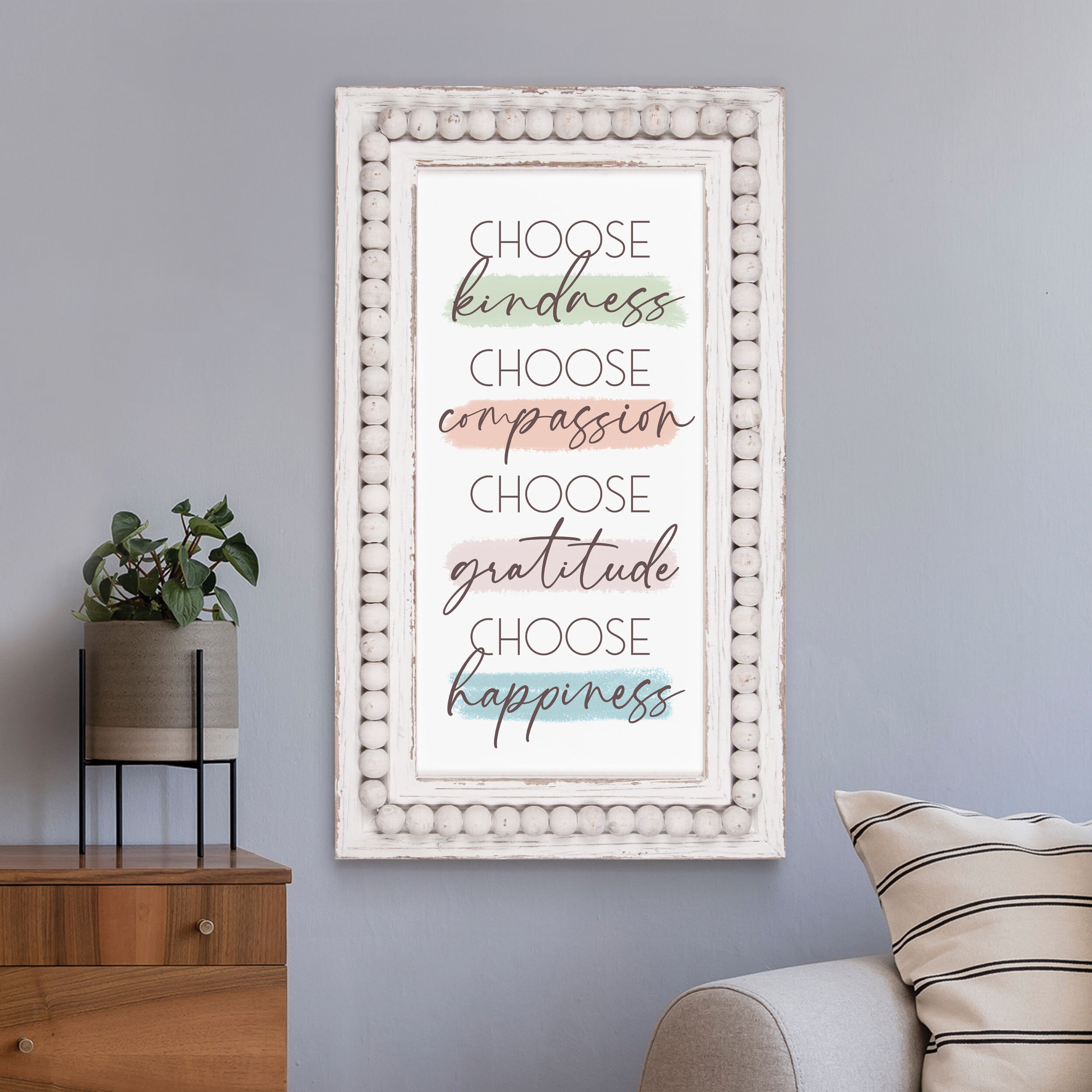 Kate and Laurel Sylvie Being Kind is Kinda Magical v2 Framed Canvas ...