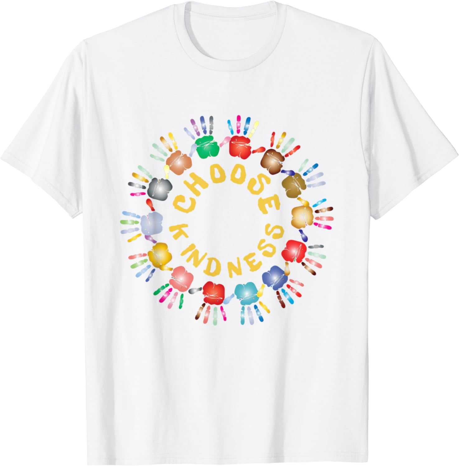 Choose Kindness Rainbow Circle Hands Togetherness T-Shirt - Walmart.com