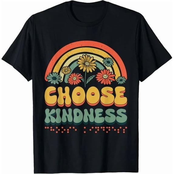 Choose Kindness Retro Braille Language Letters Braille Gift Unisex T ...