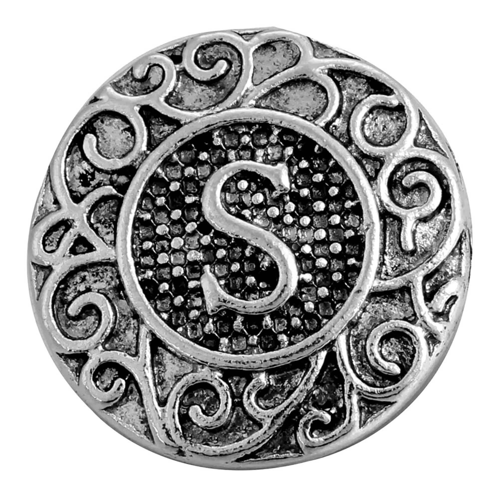 Choose Letter | Vintage Alphabet Initial Snap Jewelry Ginger Charm ...