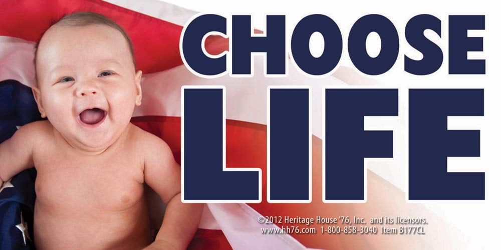 Choose Life Pro-Life Vinyl Sign - Walmart.com