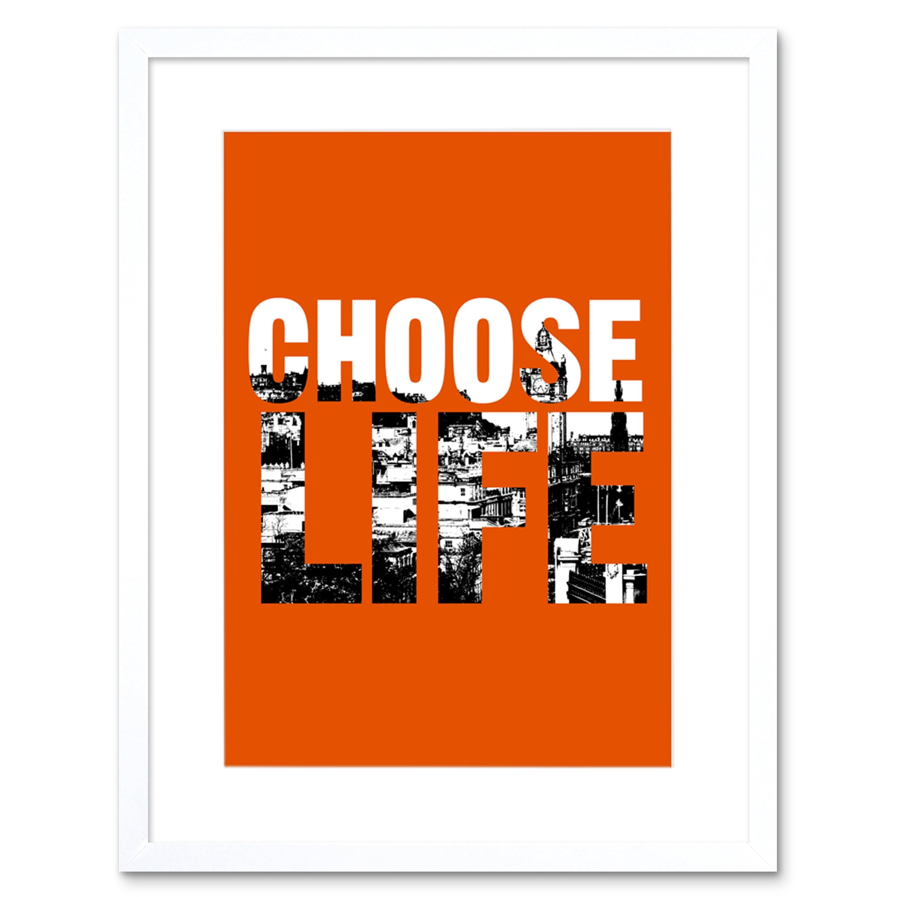 Choose Life Trainspotting Edinburgh Scotland Artwork Framed Wall Art ...