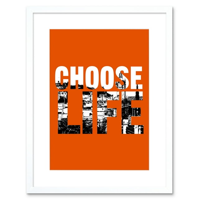 Choose Life Trainspotting Edinburgh Scotland Artwork Framed Wall Art ...