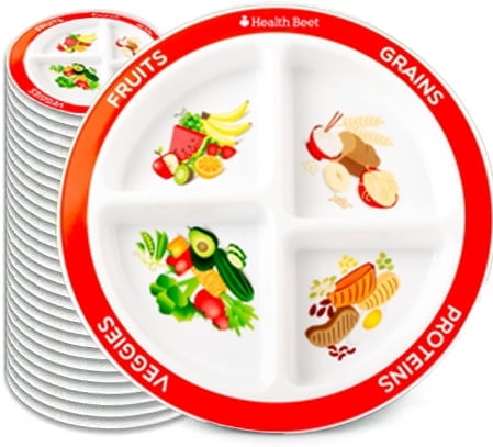 Choose MyPlate Portion Plate for Kids - Kids Nutrition Plates with ...