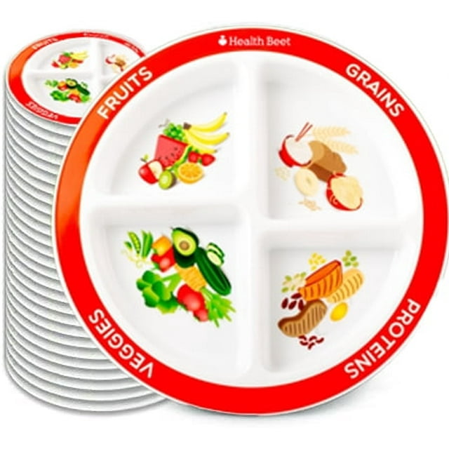 Choose MyPlate Portion Plate for Kids - Kids Nutrition Plates with ...