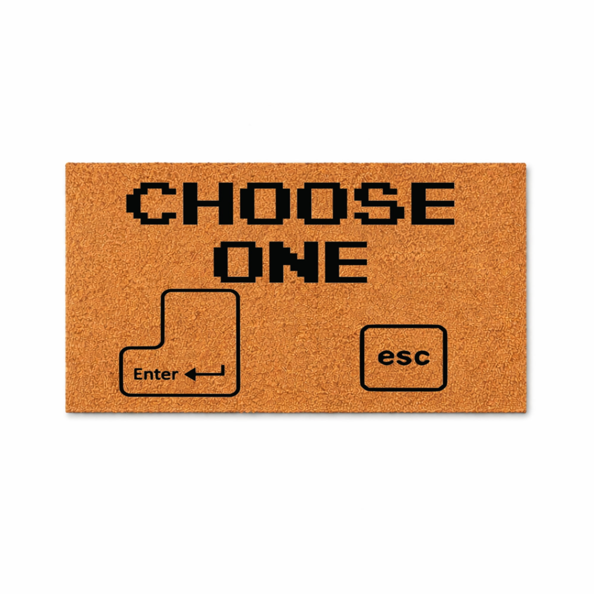 Choose One Doormat, Enter Key Esc Key Design, Funny Gamer Welcome Mat ...