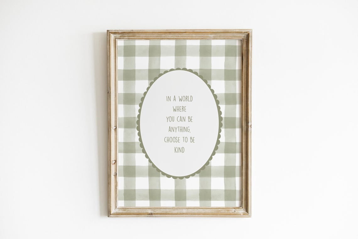 Choose To Be Kind Nursery Quote Poster, Unframed Size 24x36 - Walmart.com
