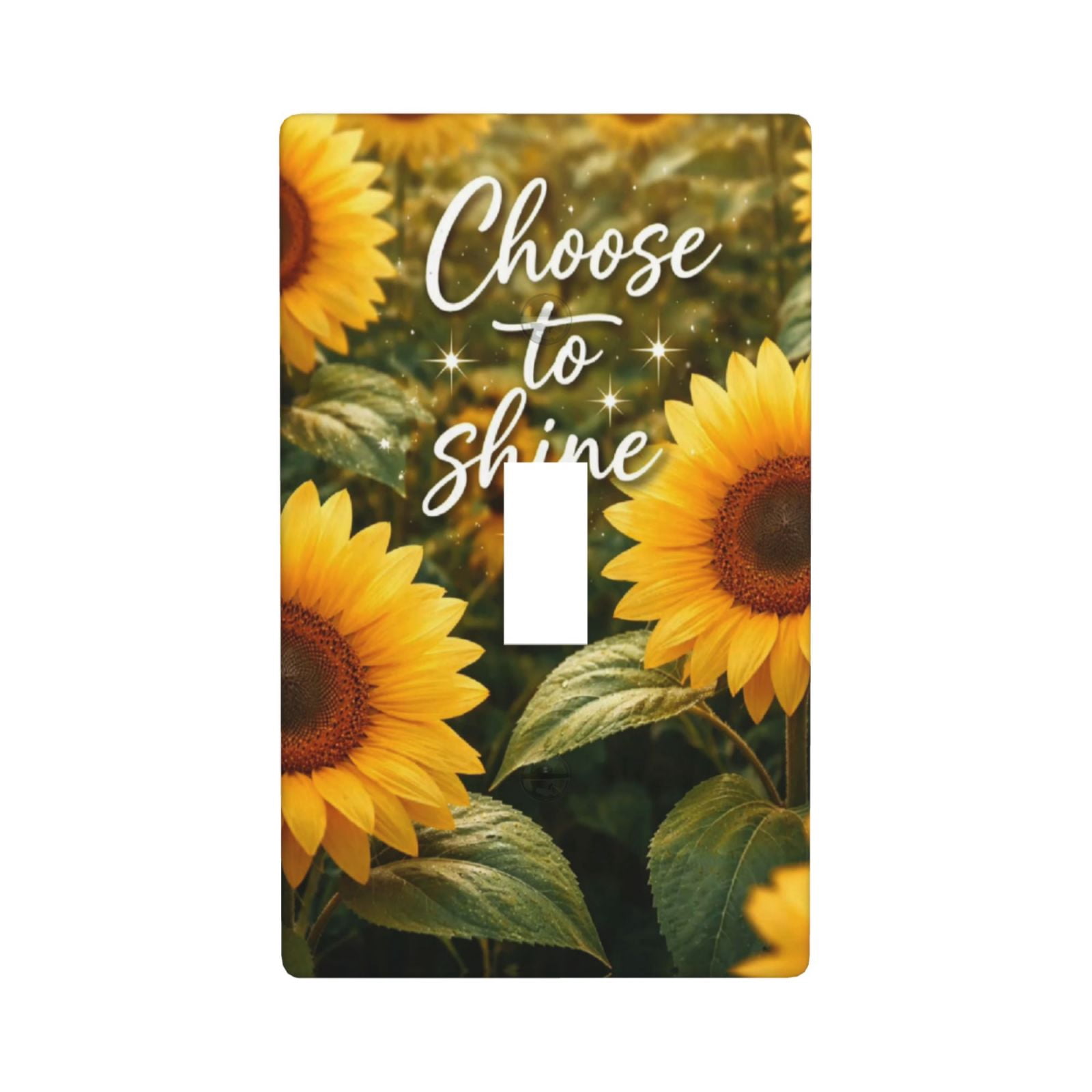Choose To Shine Sunflower Decorative Light Switch Cover Plate, 1 Gang ...