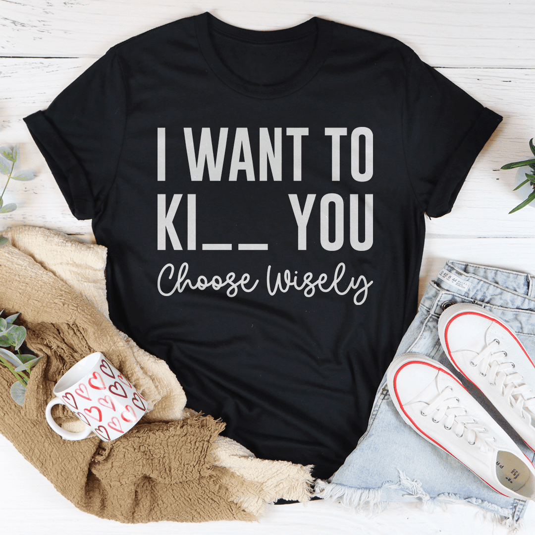 Choose Wisely Tee Peachy Sunday T-Shirt - Walmart.com