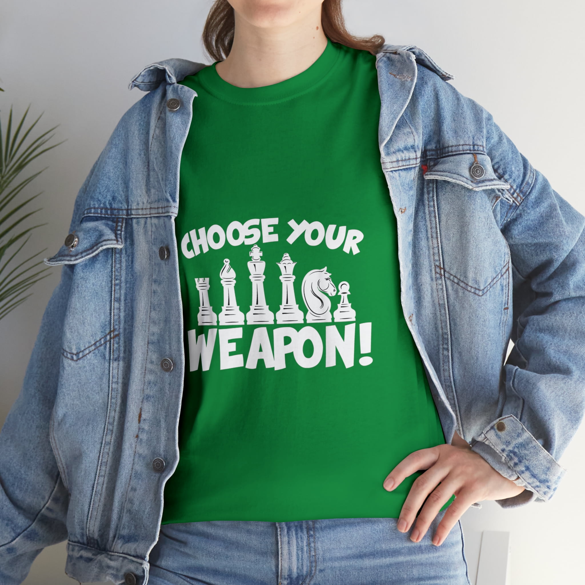 Choose Your Weapon Chess - Funny Chess Pieces Tee Tshirt - Walmart.com
