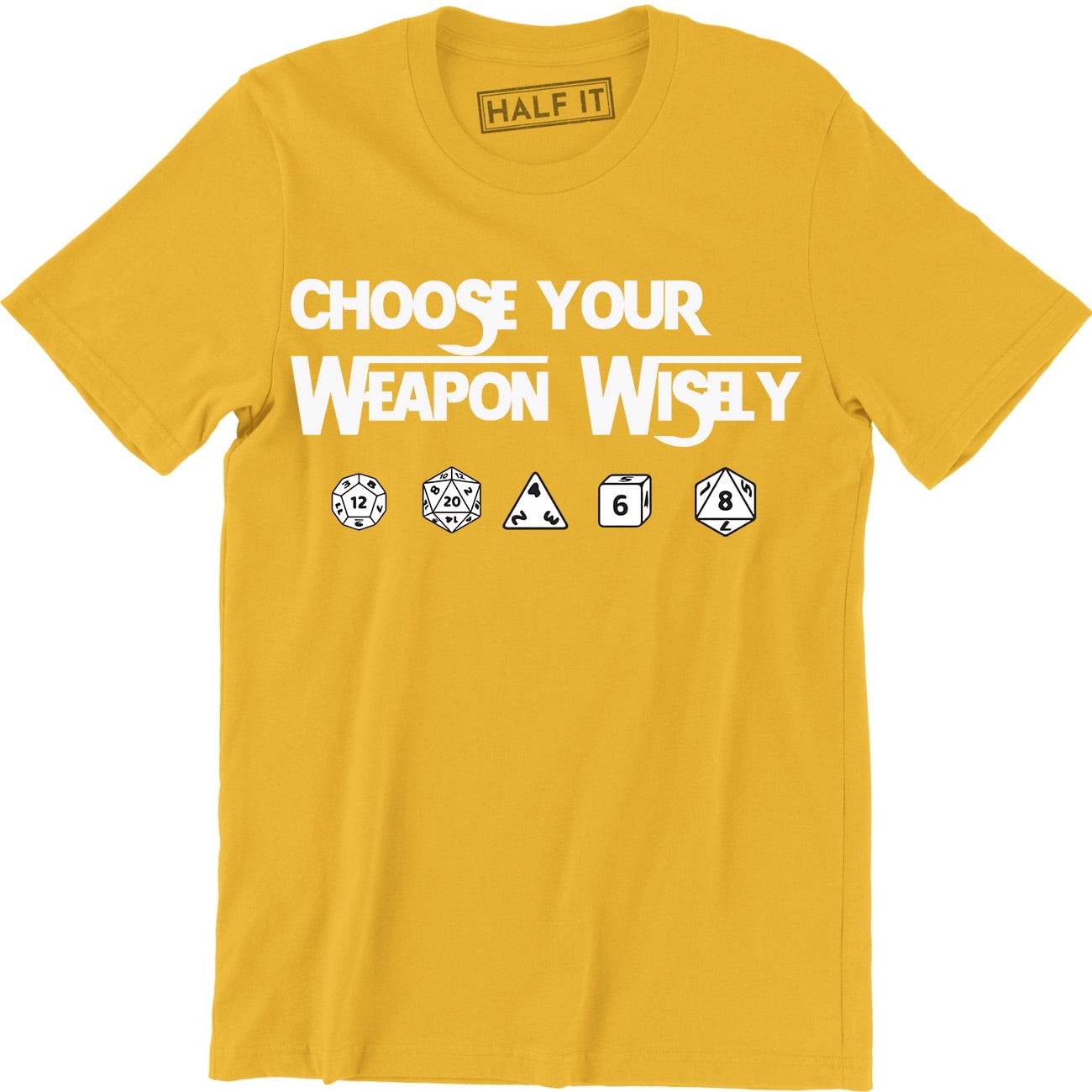 Choose Your Weapon Dice Men's Board Game Inspired Nerd Geeky T-Shirt ...
