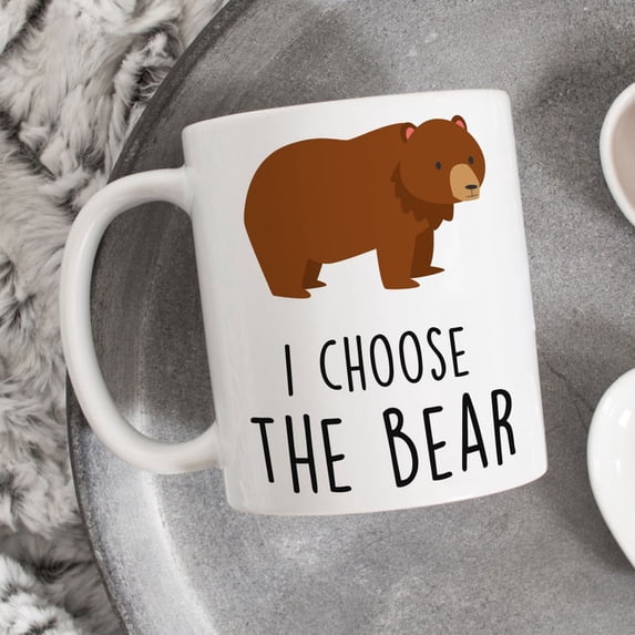 Choose the Bear Coffee Mug, Man or Bear Meme, FeminiS1M Gift, Cute ...
