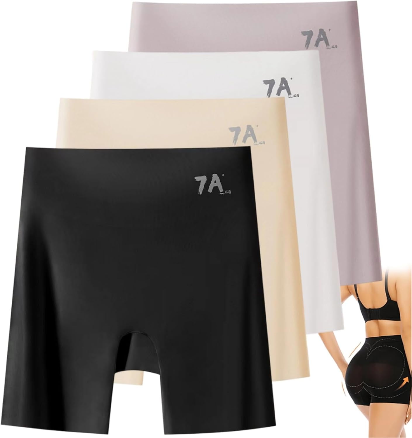 Choosemuc Underwear, Women's High-Waist 7A-Grade Ice Silk Panties, 3-in ...