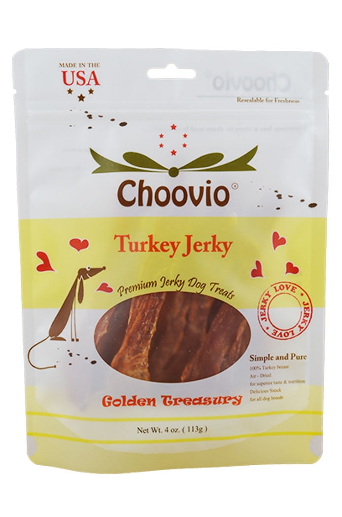 Choovio Original Turkey Jerky Dog Treats, Made in USA, 4oz - Walmart.com