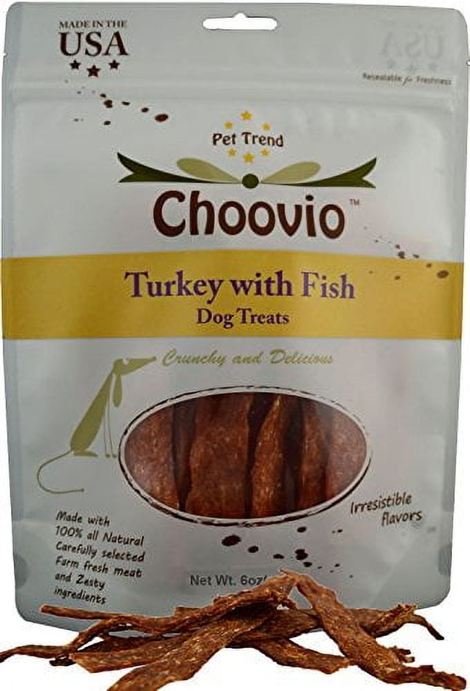 Choovio Turkey with Fish Dog Treats, Made in USA,6-Ounce Bag - Walmart.com