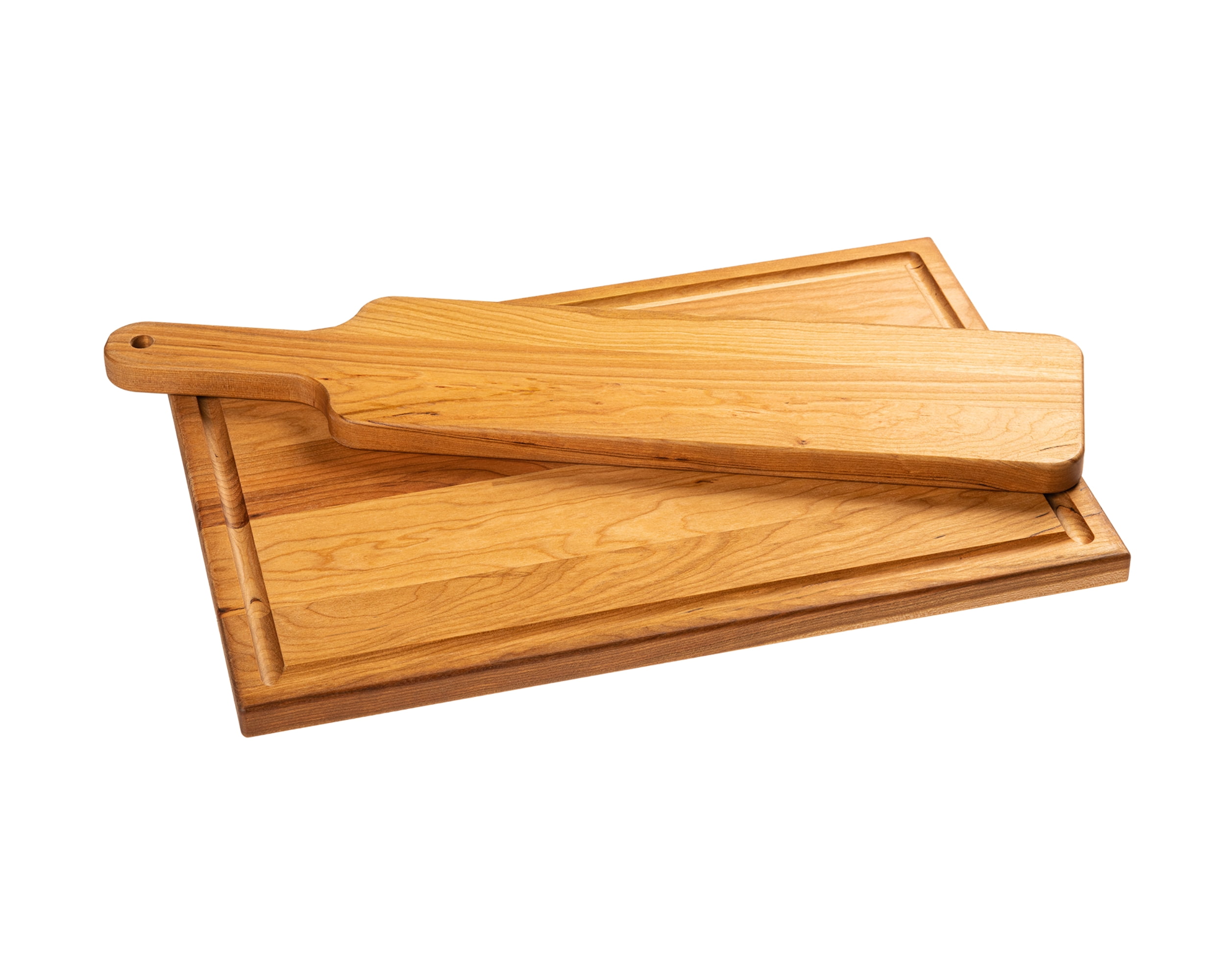Chop Chop Essentials 2-Piece Cherry Hardwood Cutting Boards Set ...