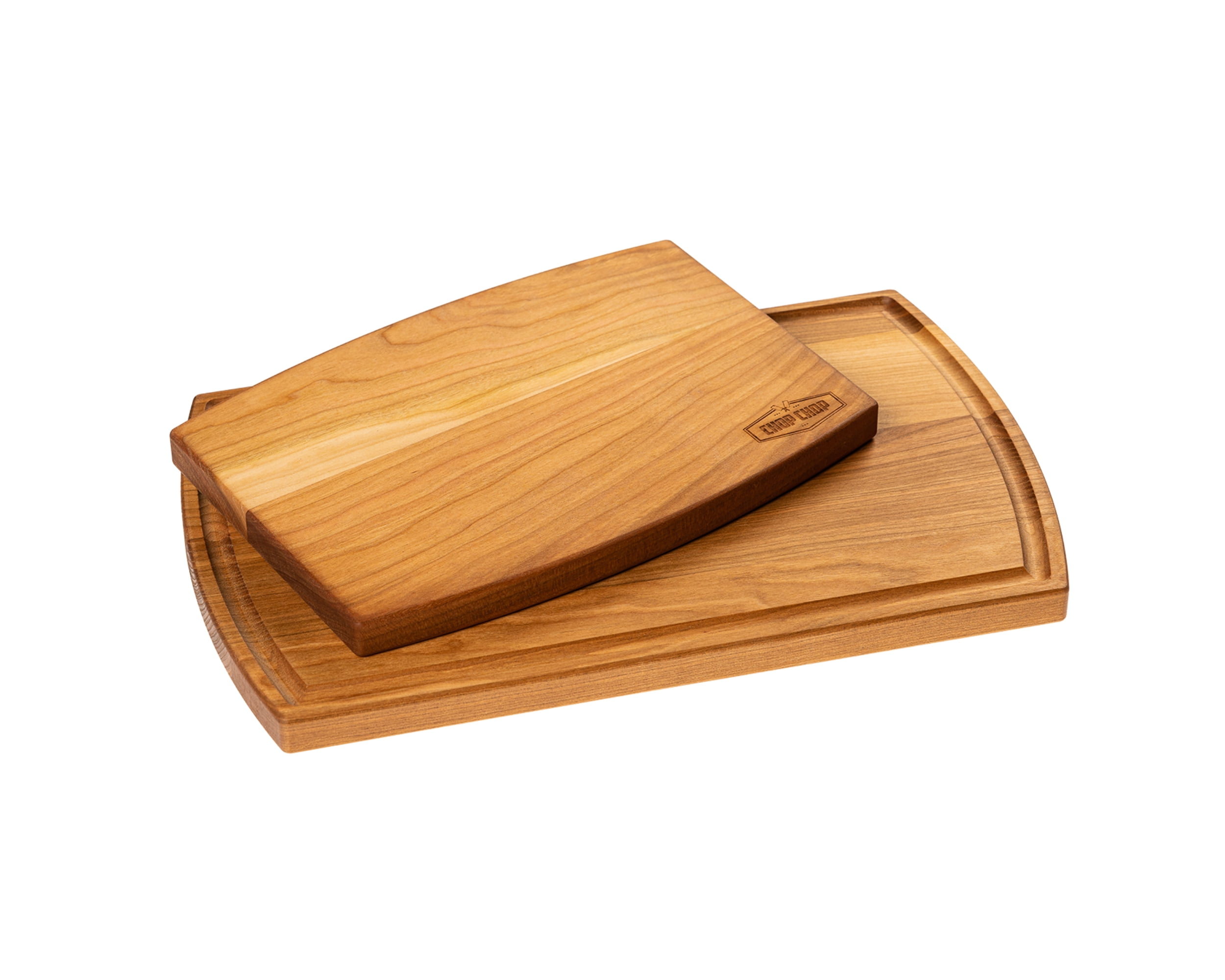 Chop Chop Tapas 2-Piece Cherry Hardwood Cutting Boards Set - Walmart.com