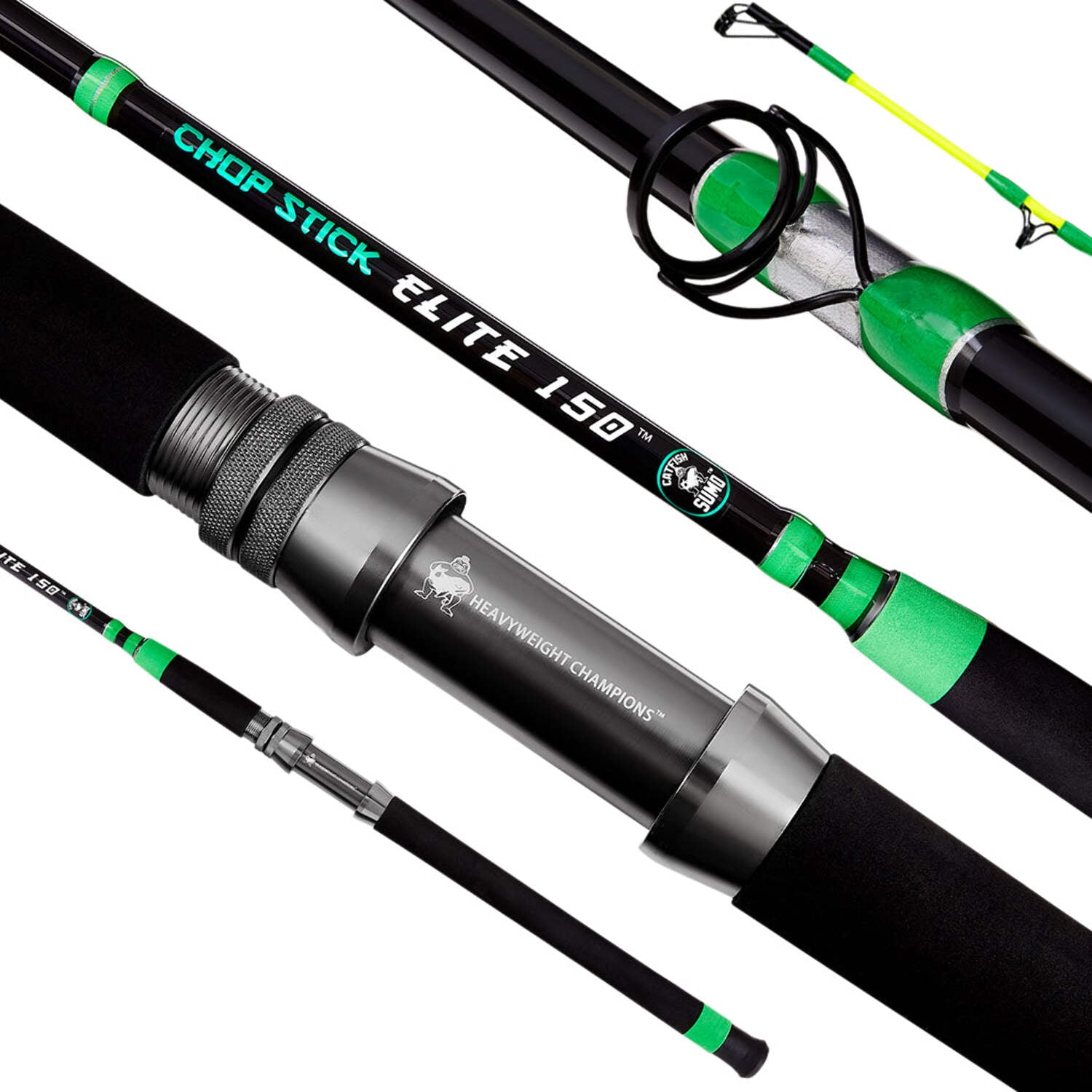 Catfish Sumo Chop Stick Elite 150‚Ñ¢ Casting Rod: Medium Heavy, 7' 6 ...