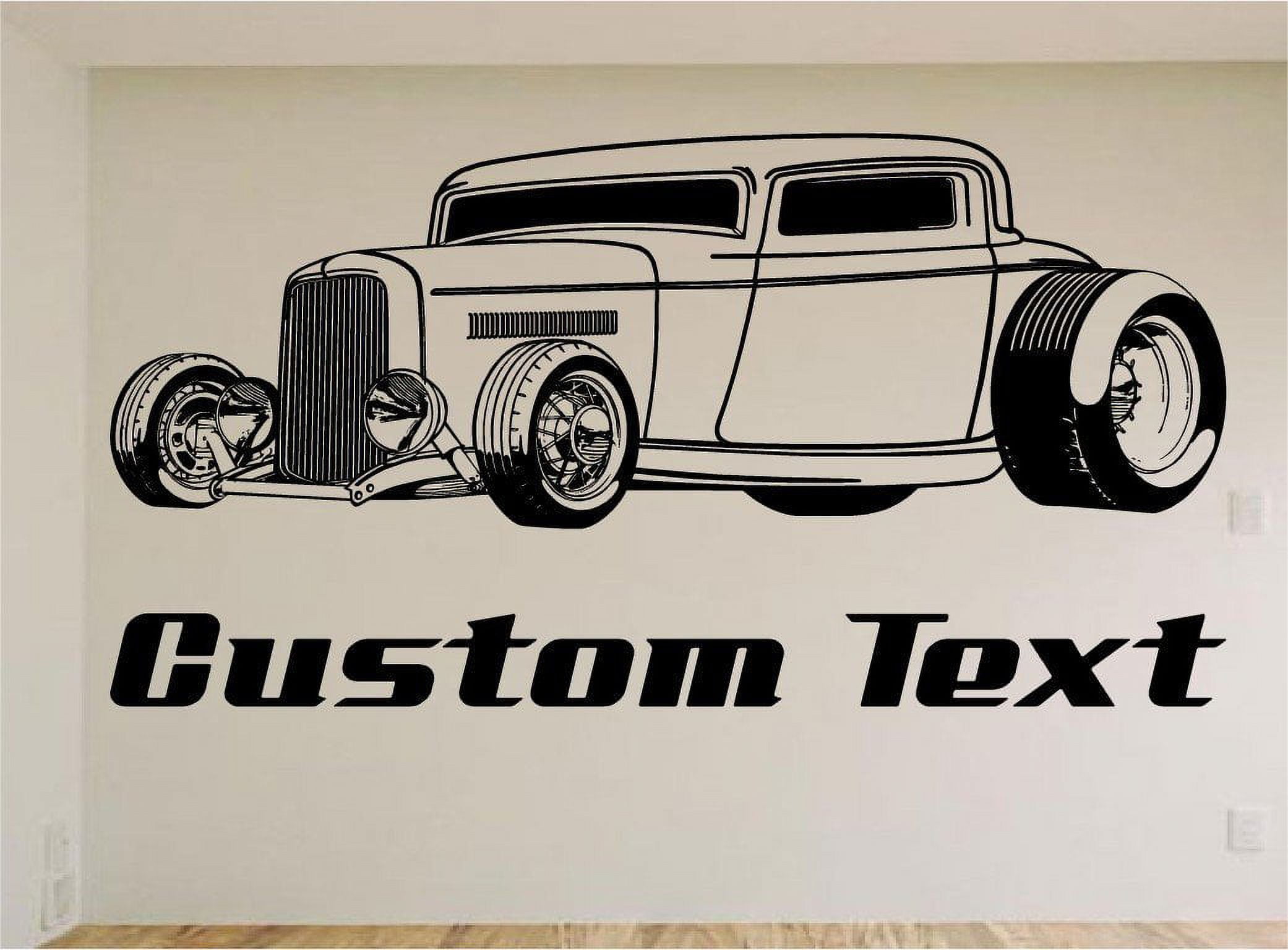 Chop Top Hot Rod Car Wall Decal - Auto Wall Mural - Vinyl Stickers ...