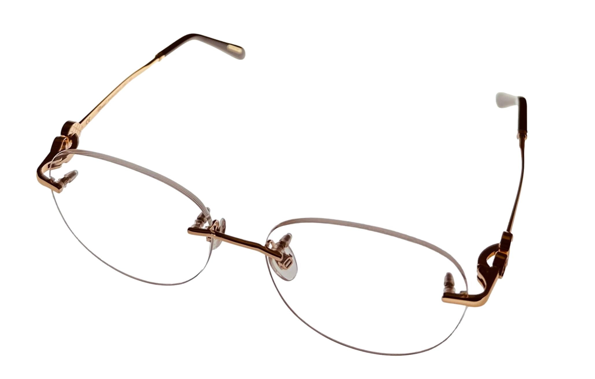 Chopard Women's Eyewear Frame Rimless Round 23 Gold Plate Metal VCH053S ...