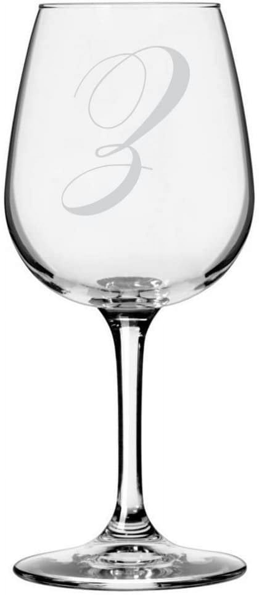 Chopin Script Etched Monogram All Purpose 12.75oz Libbey Wine Glass ...