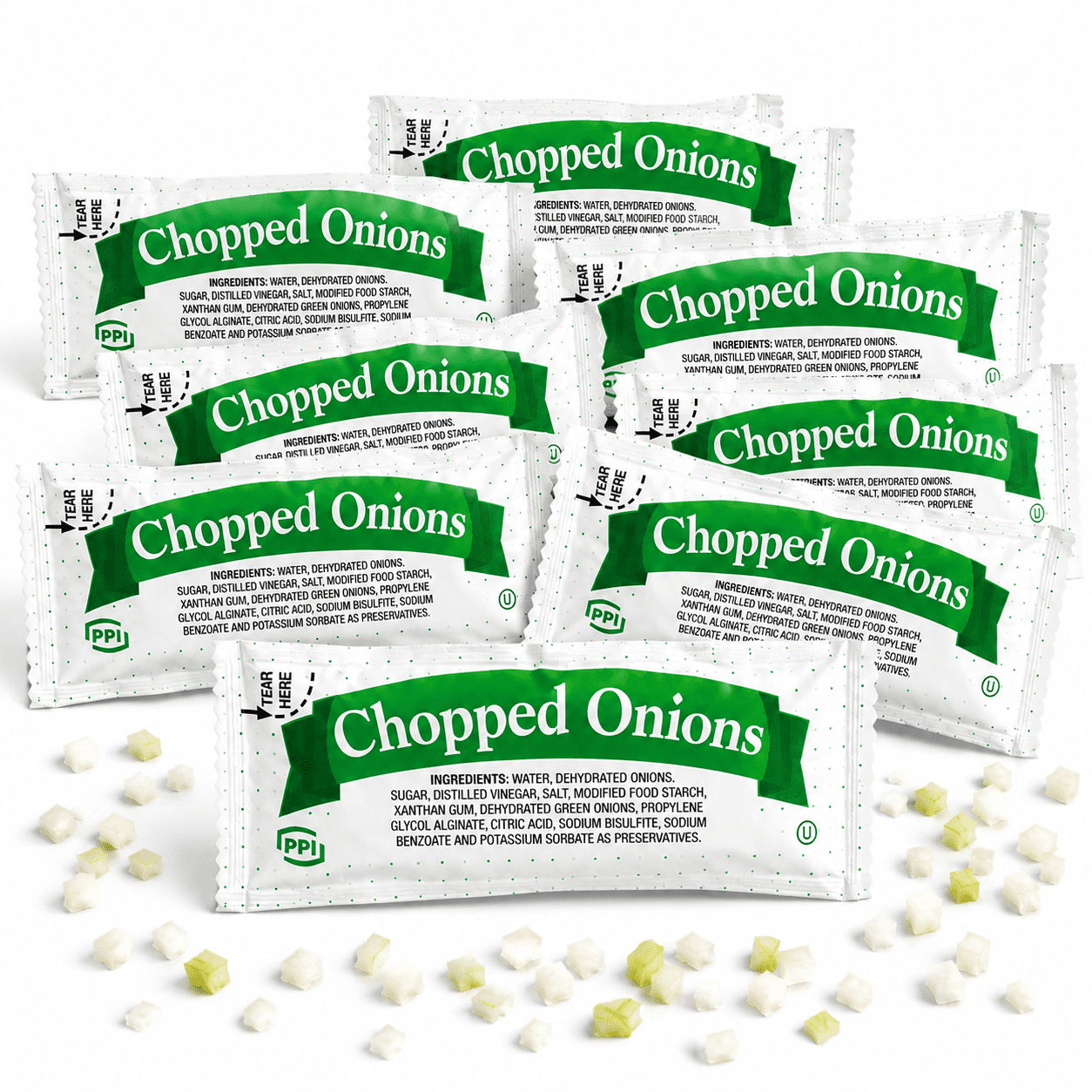 Chopped Onion Packets, 200 Individual Single Serve Condiment Packets ...
