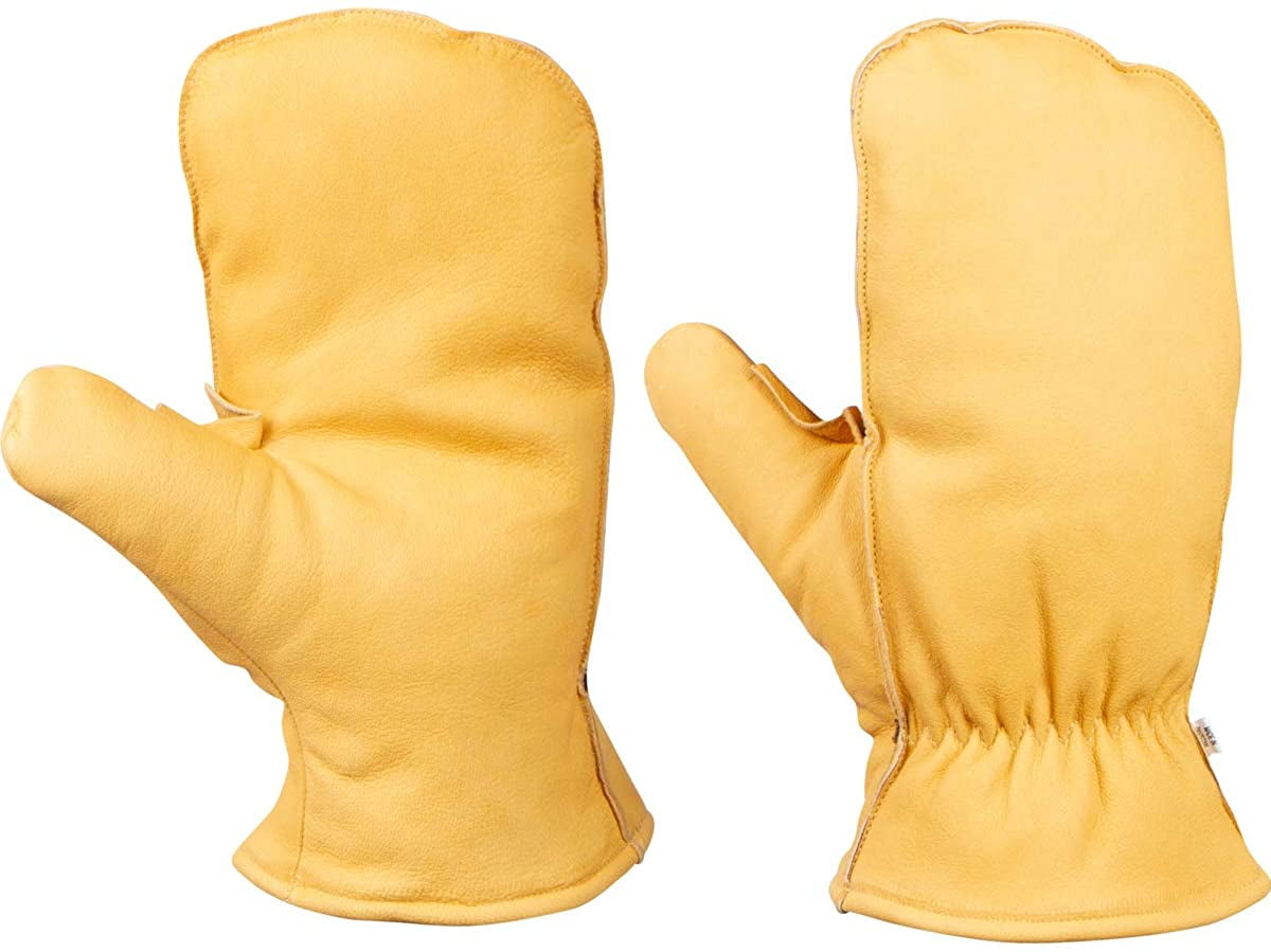 Chopper Mittens UNLINED Top Grain Goatskin Leather in Mens sizes (Small ...