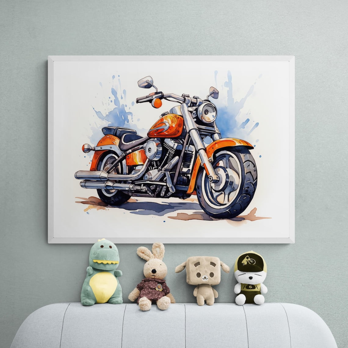 Chopper Motorbike Poster, Motorcycle Chopper Print, Motorcycle Print ...