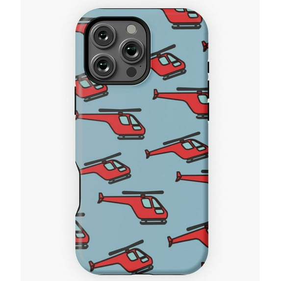 Chopper Traffic Jam Red Helicopters N5893 Phone Case for iPhone 17 16 ...