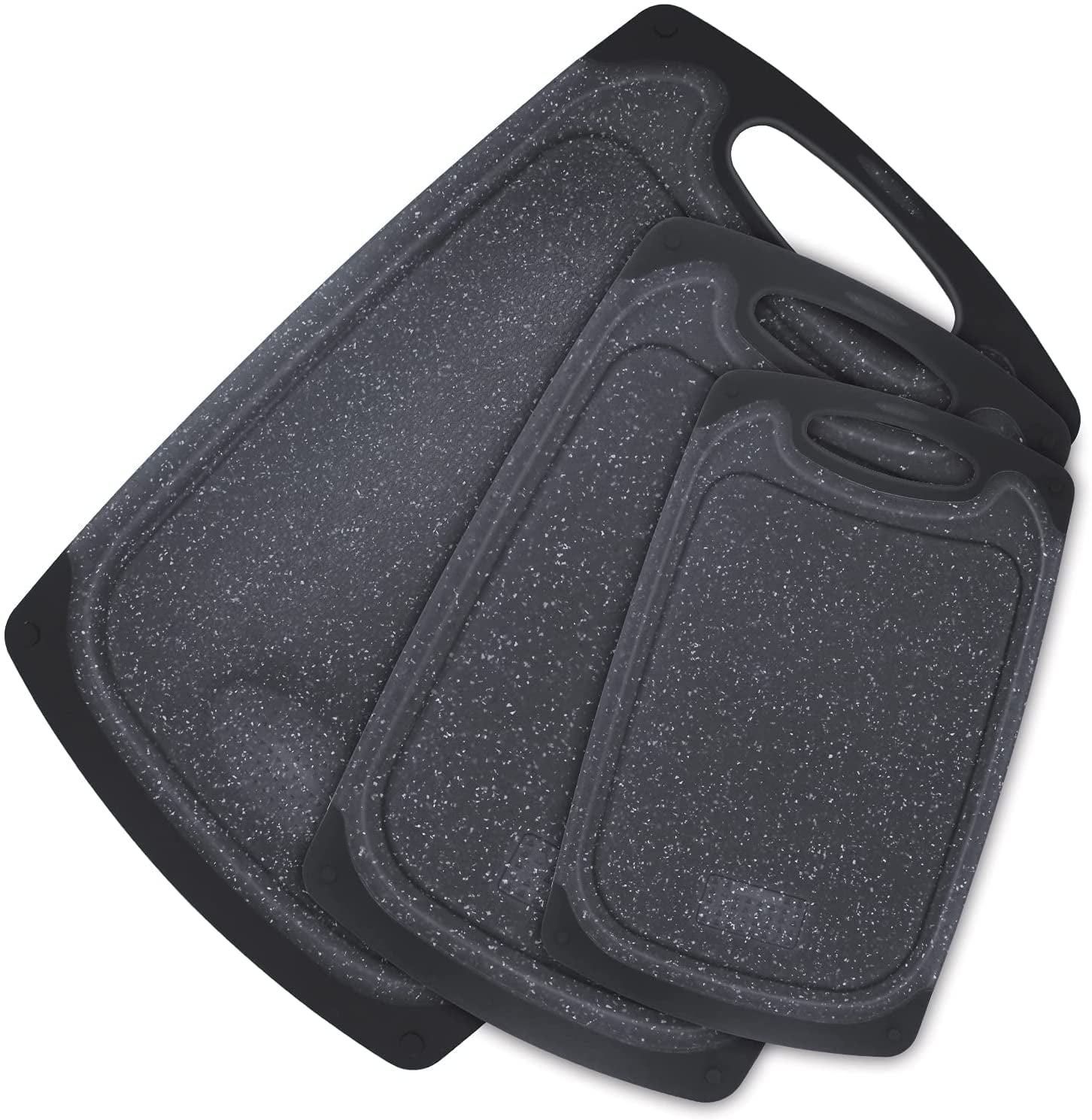 Chopping Solutions, Plastic Cutting Board Set, Non-Slip Bottom Ensuring ...