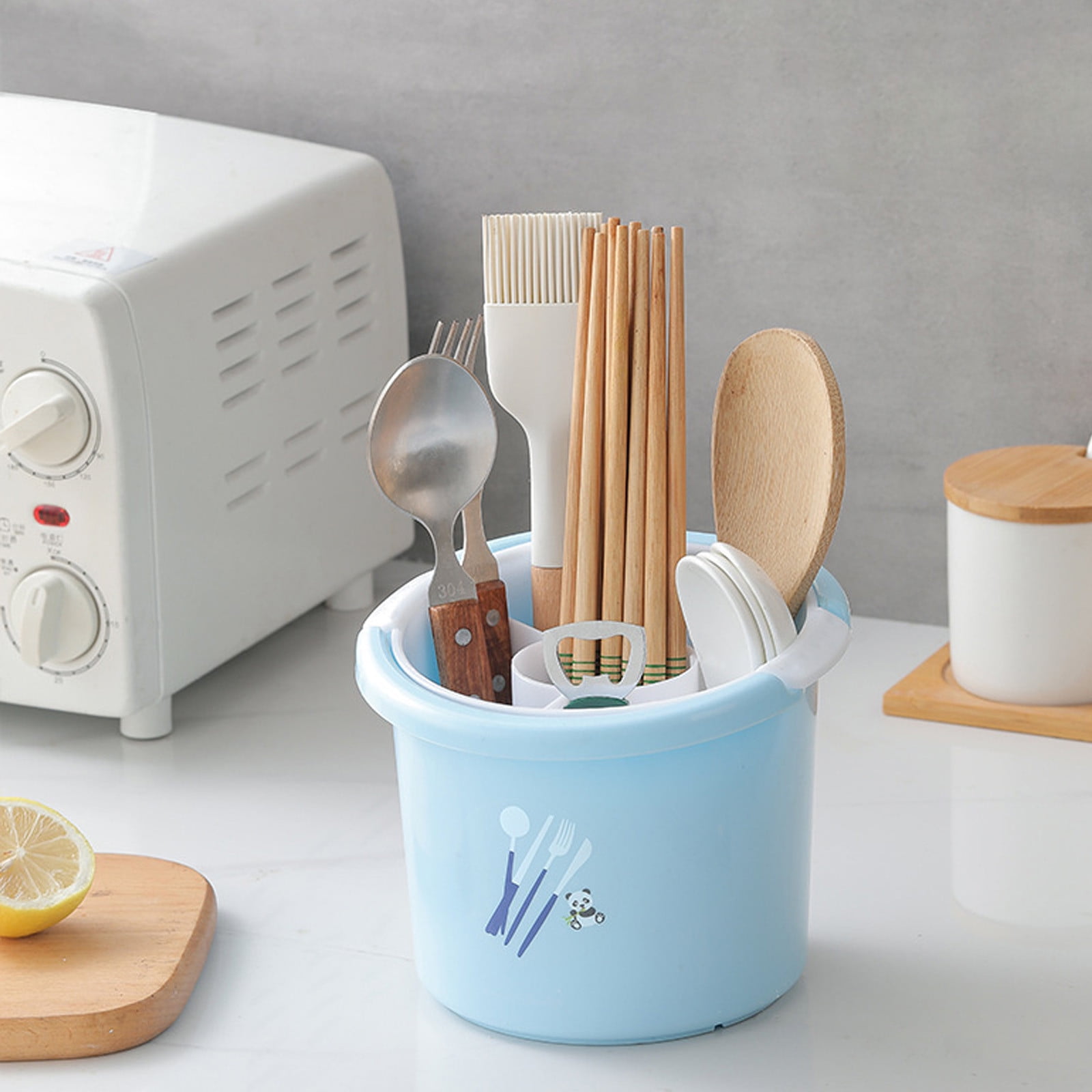 Chopstick Racks Kitchen Storage Shelf Double Layer Detachable Chopstick ...