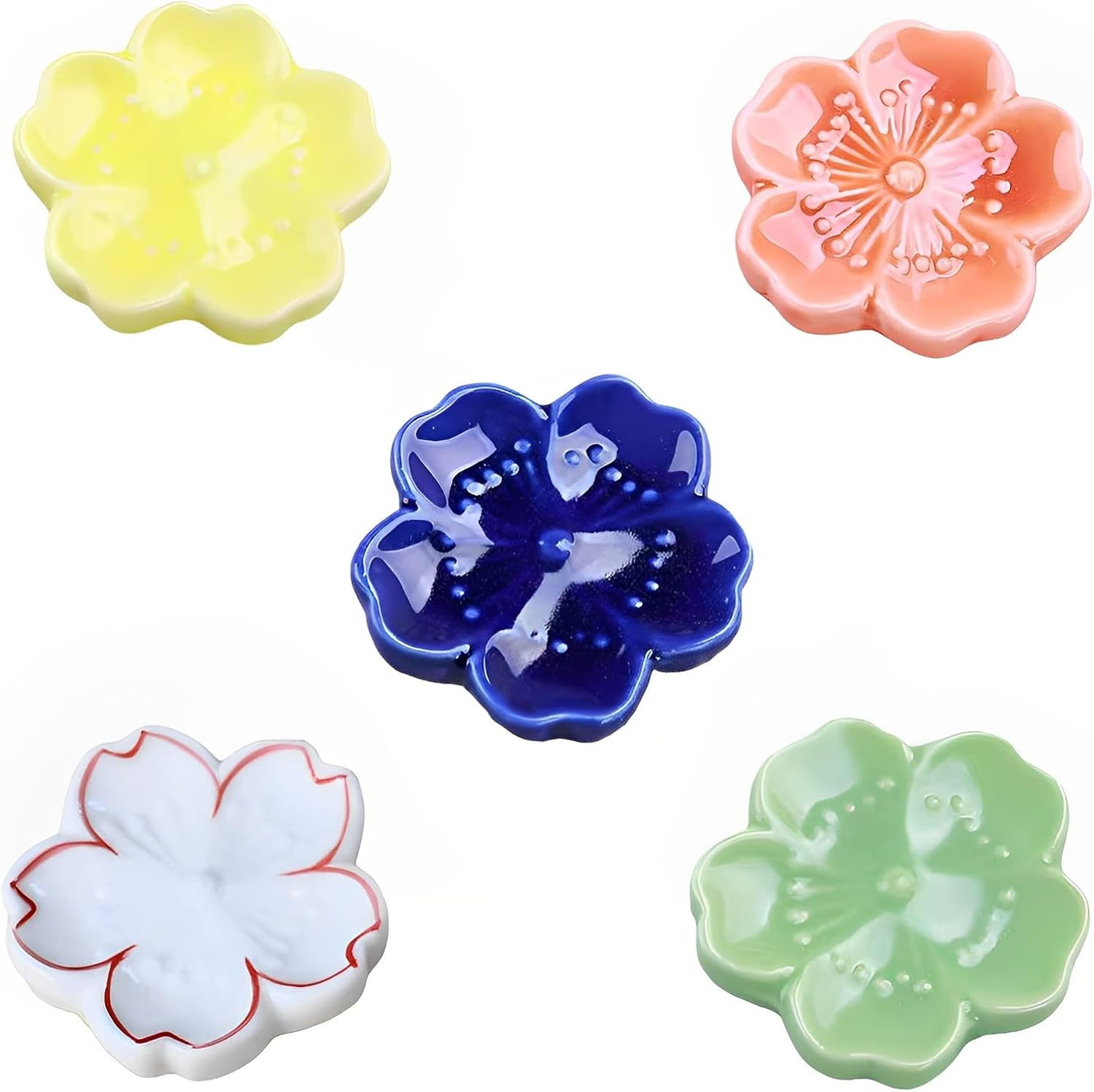 Chopstick Rest 5 Pairs Porcelain Chopsticks Holder Chopstick Stand ...