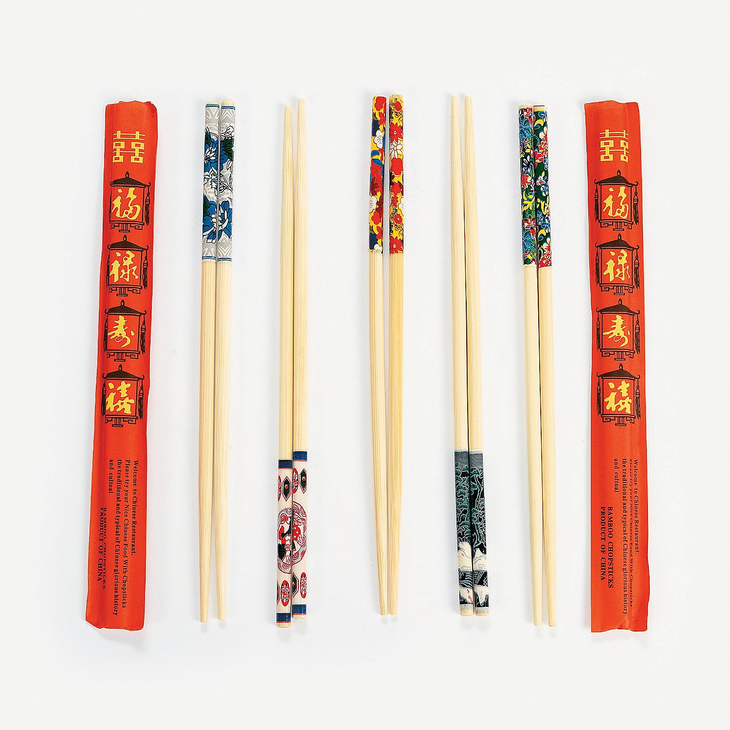 Chopstick W/Wrapper (2Dz) - Party Supplies - 24 Pieces - Walmart.com