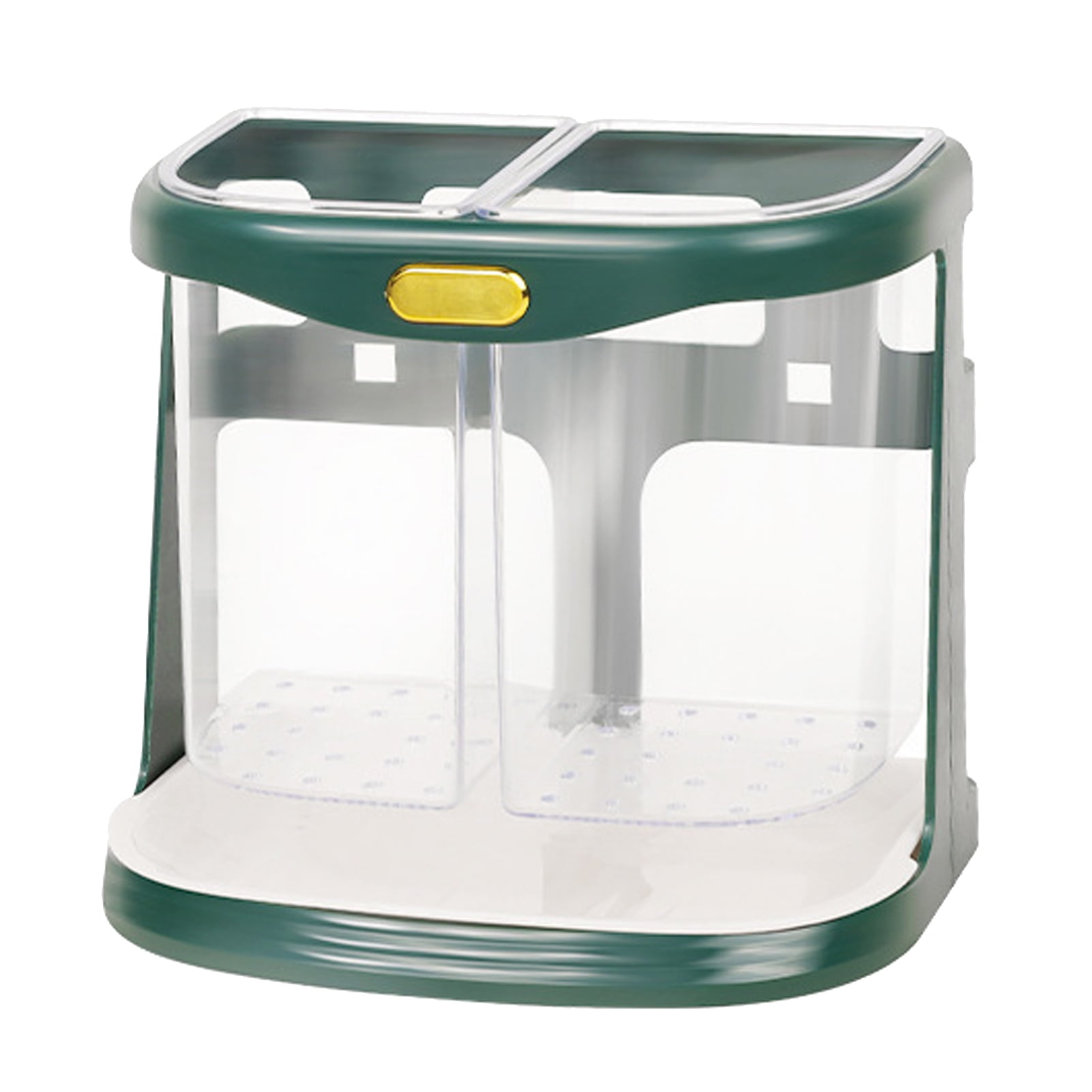 Chopsticks Drain Bucket Wall Mounted Double Compartment Hole Free ...