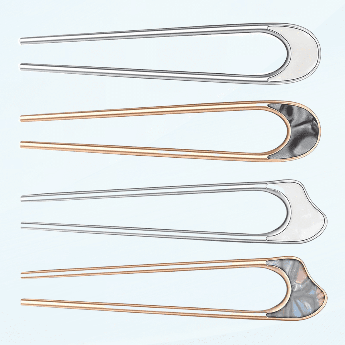 Chopsticks Elegant Hair Sticks Accessories Hairstyle Forks Bun Metal ...