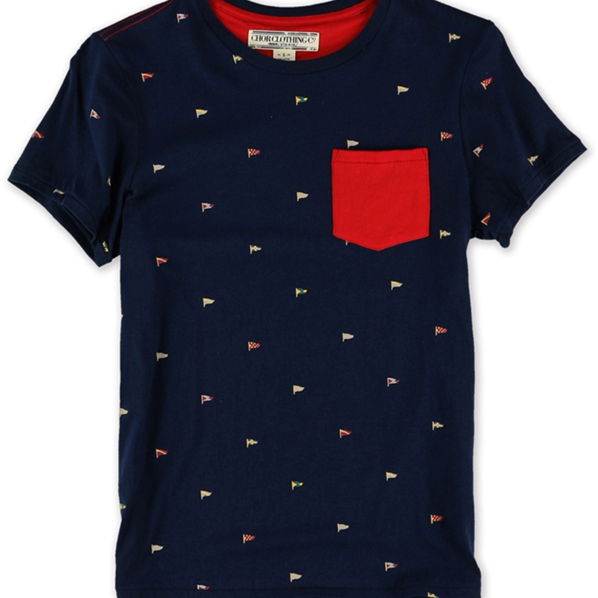 Chor Clothing Company Mens Anchor Print Graphic T-Shirt, Blue, Small ...