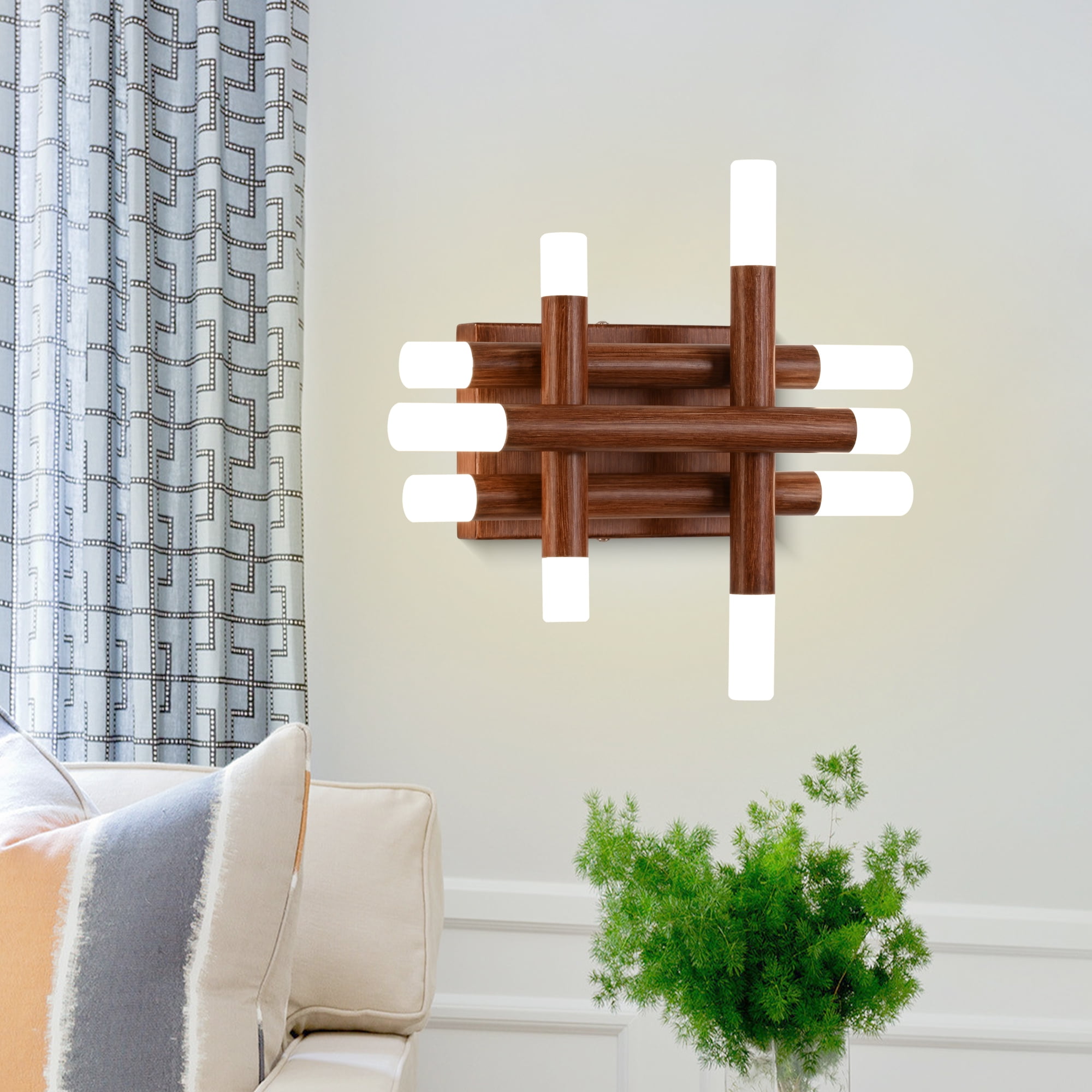Chords Attic 13" Modern Dimmable Wall Sconce with LED Lights and Remote ...