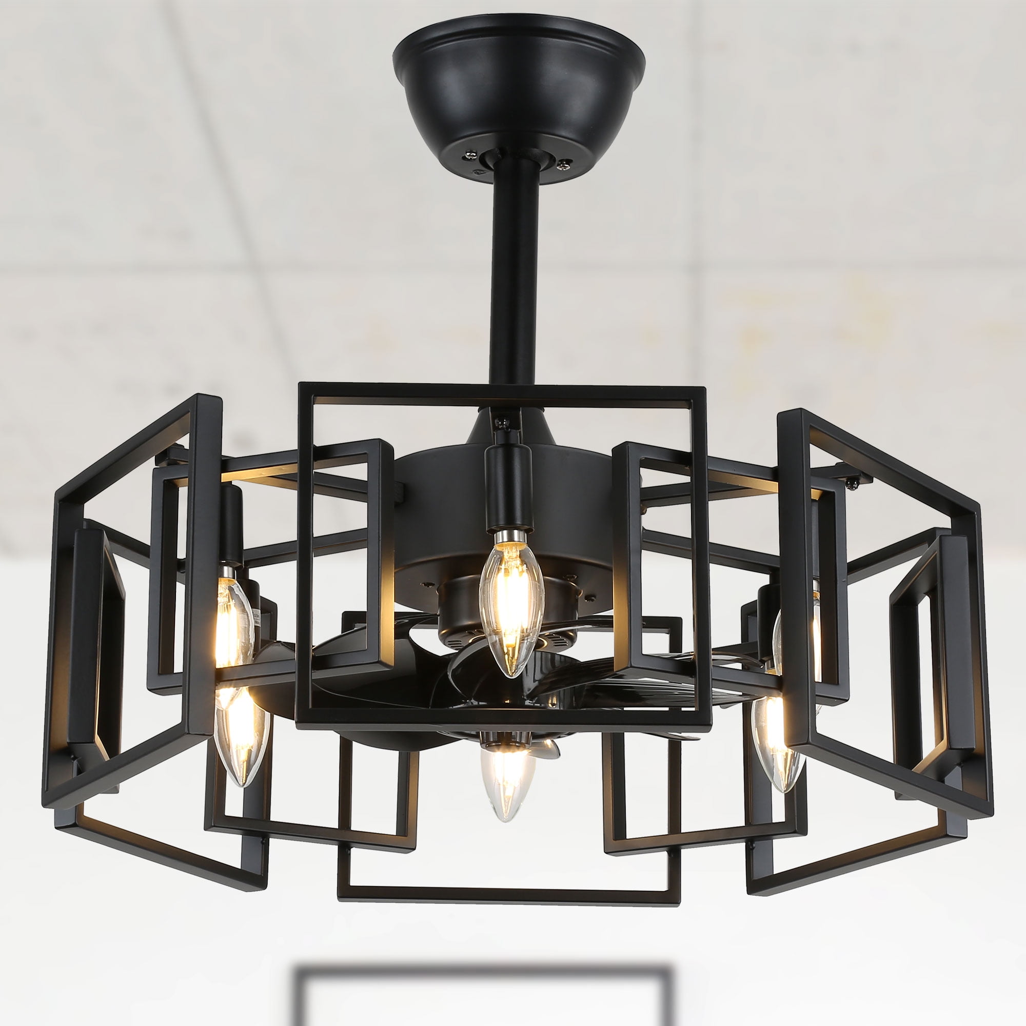 Chords Attic 20" 8-Blade Ceiling Fan with Light and Remote Control, 3 ...