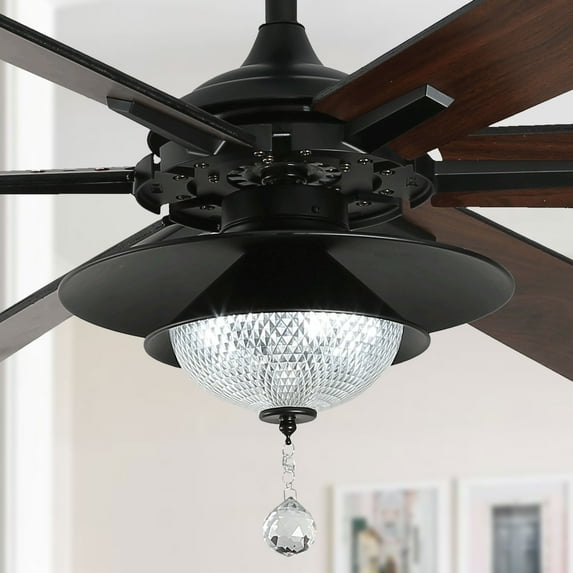 Chords Attic 72" Ceiling Fan with LED Light Kit - 8-Blade Reversible DC ...