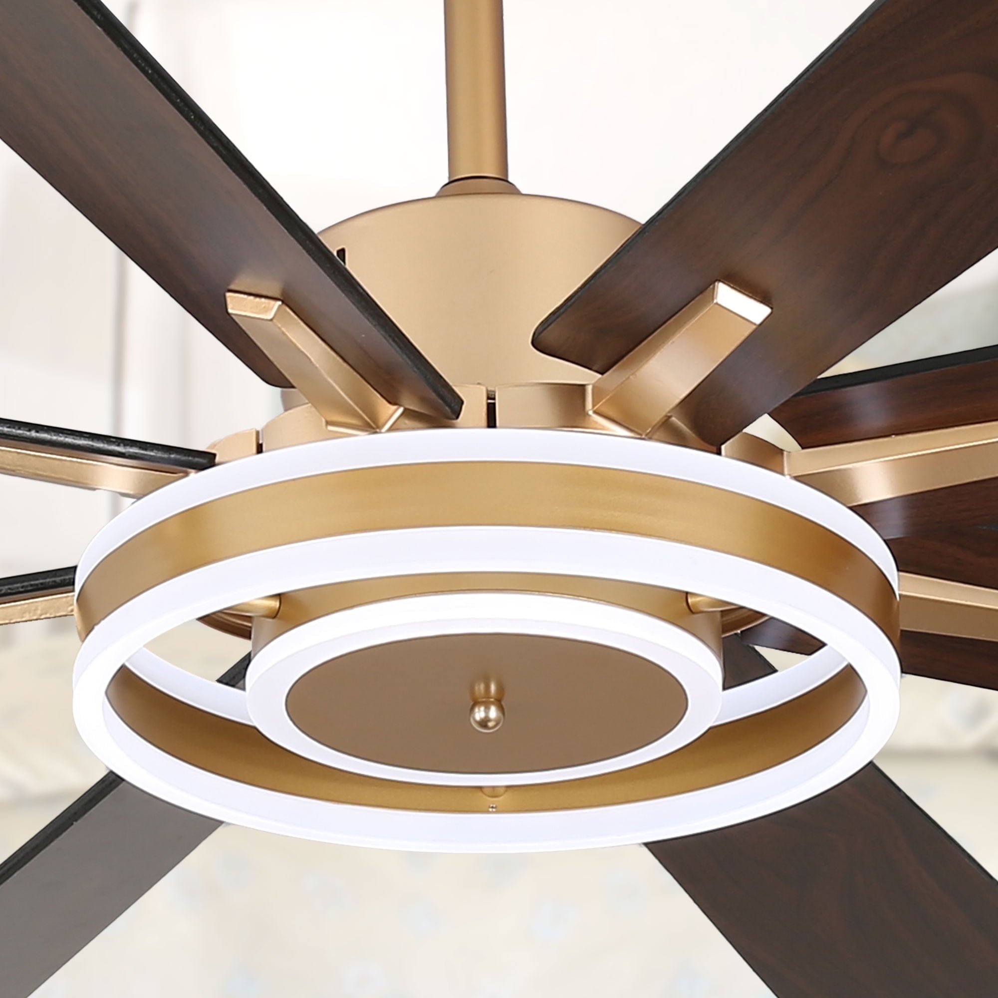 Chords Attic 72" Reversible 8-Blade Ceiling Fan with LED Lights, Remote ...
