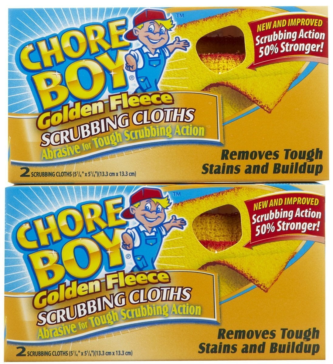 Chore Boy Golden Fleece Abrasive Scrubbing Cloth, 5.25in X 5.25in, 2 Ct ...