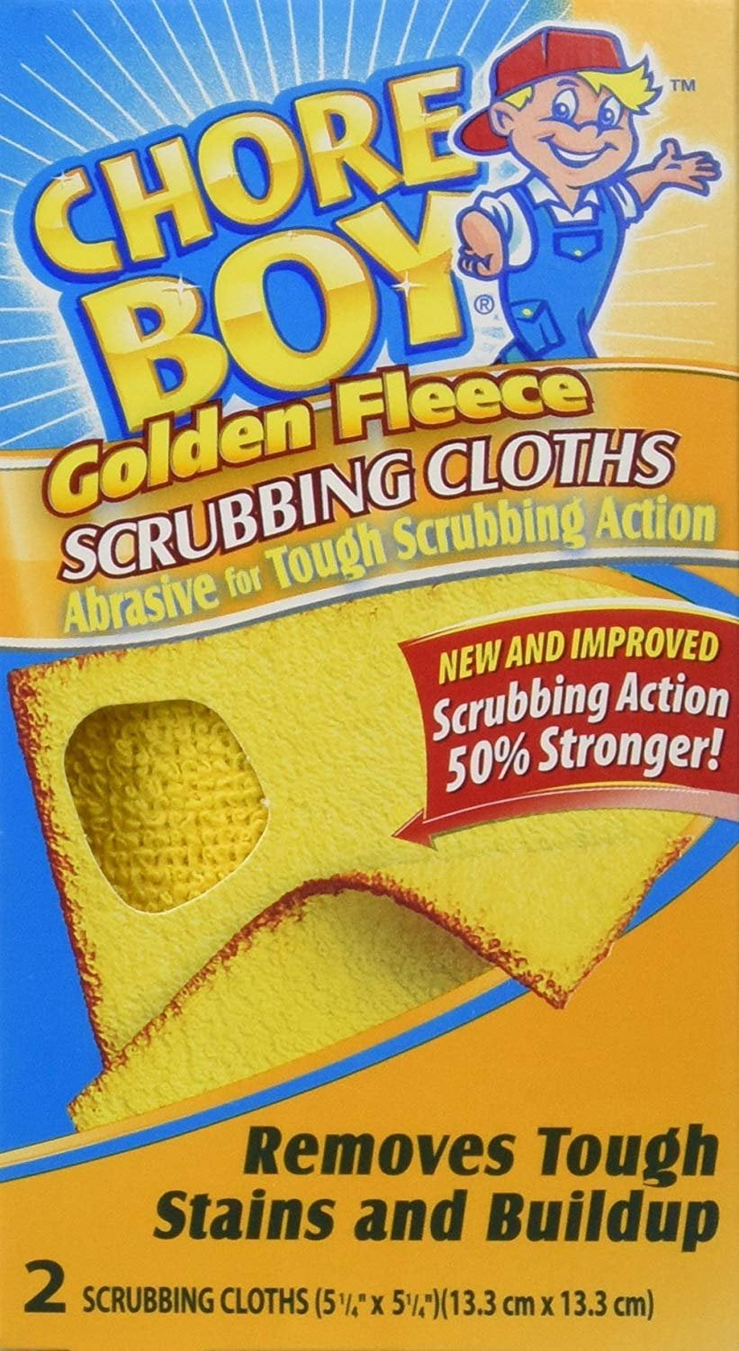 Chore Boy Golden Fleece Abrasive Scrubbing Cloth - Reusable - 2 Count ...