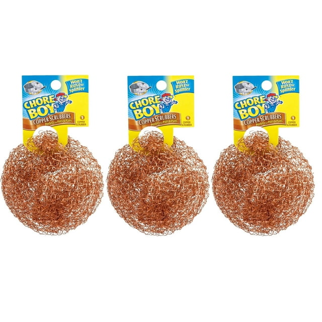 Chore Boy Ultimate Copper Scrubber Scouring Pad, Pure Copper (3-Pack ...