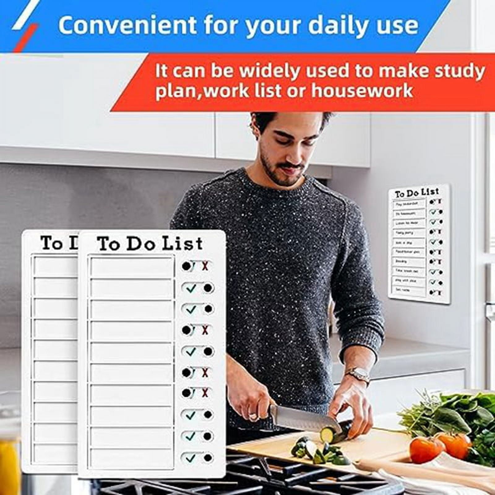 Chore Chart Check List Task Board with Slider Daily to Do List Board Reminder Board Detachable ...