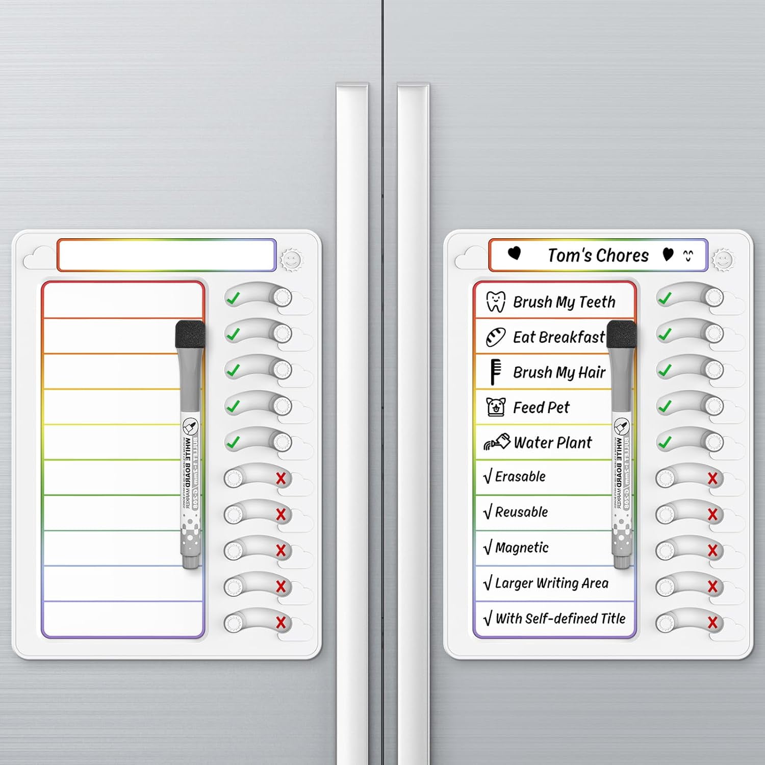 Chore Chart for Kids Dry Erase Chore Board ADHD Tools for Kids to Do ...