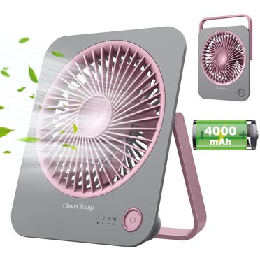 BRC Bladeless Fan with LED Light, 13 inch Personal Desk Fan, with 6 ...