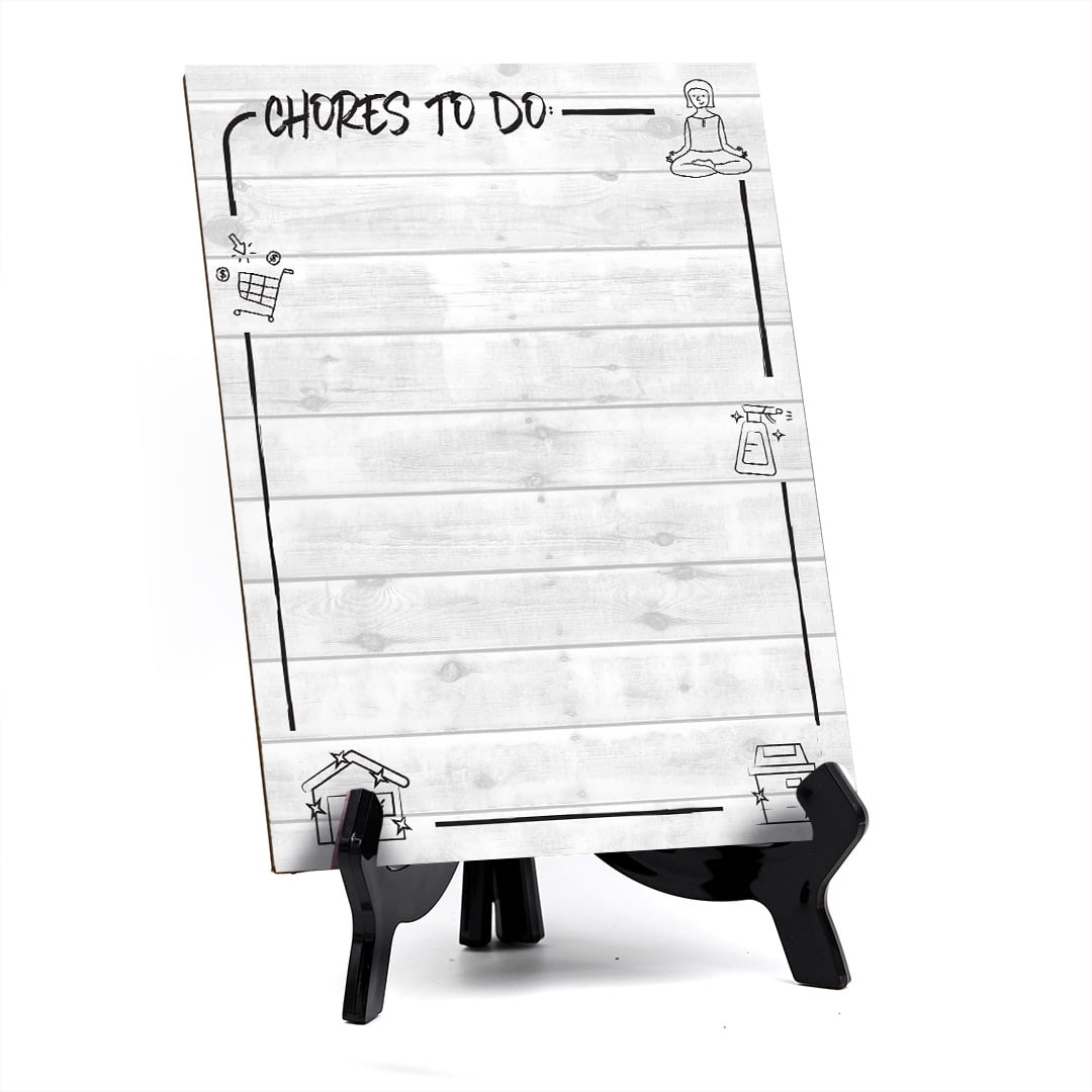 Chores To Do Dry Wipe Table Sign with Acrylic Stand (6x8“) Office And ...
