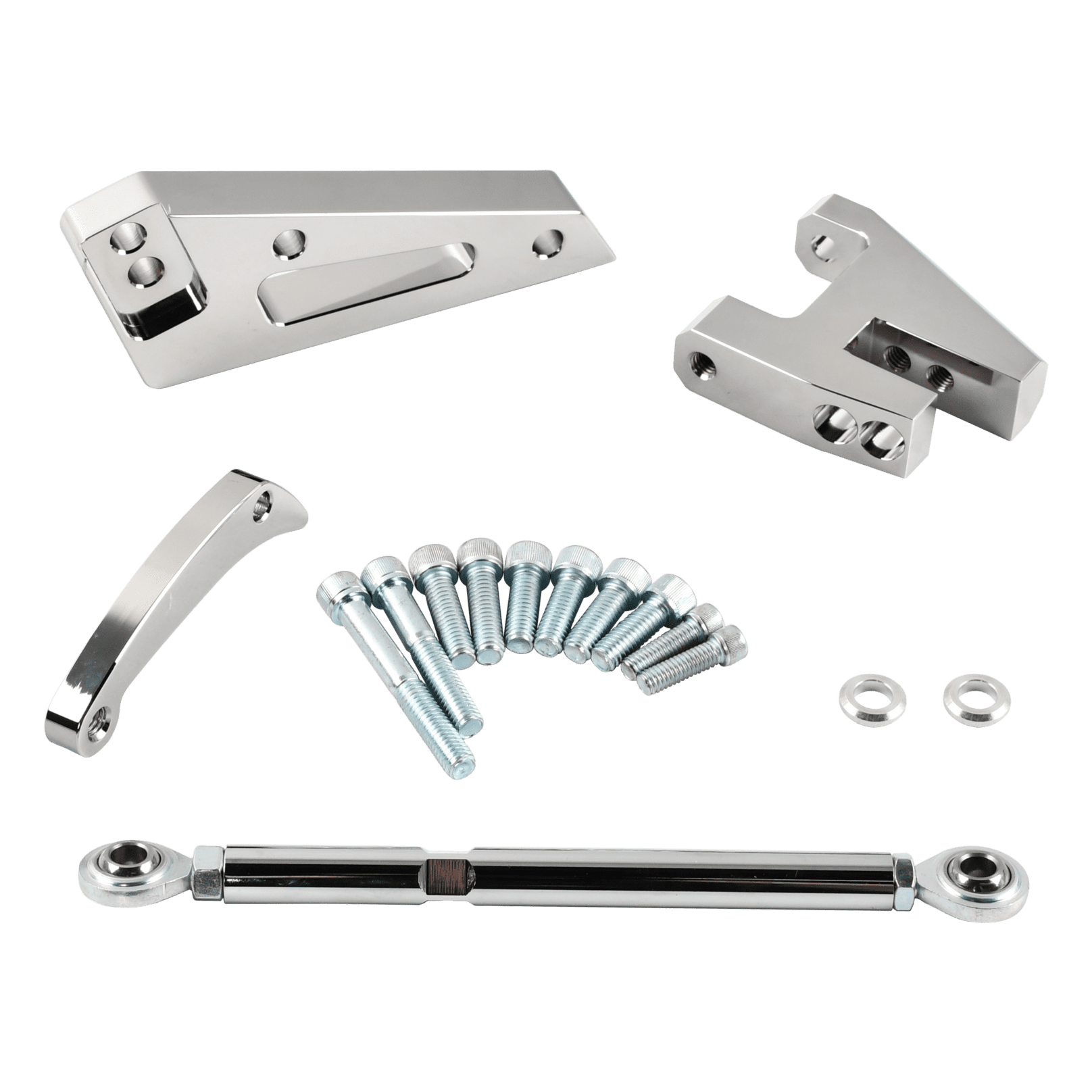 Chorme Aluminum Alternator Bracket for Small Block Chevy Short Water ...