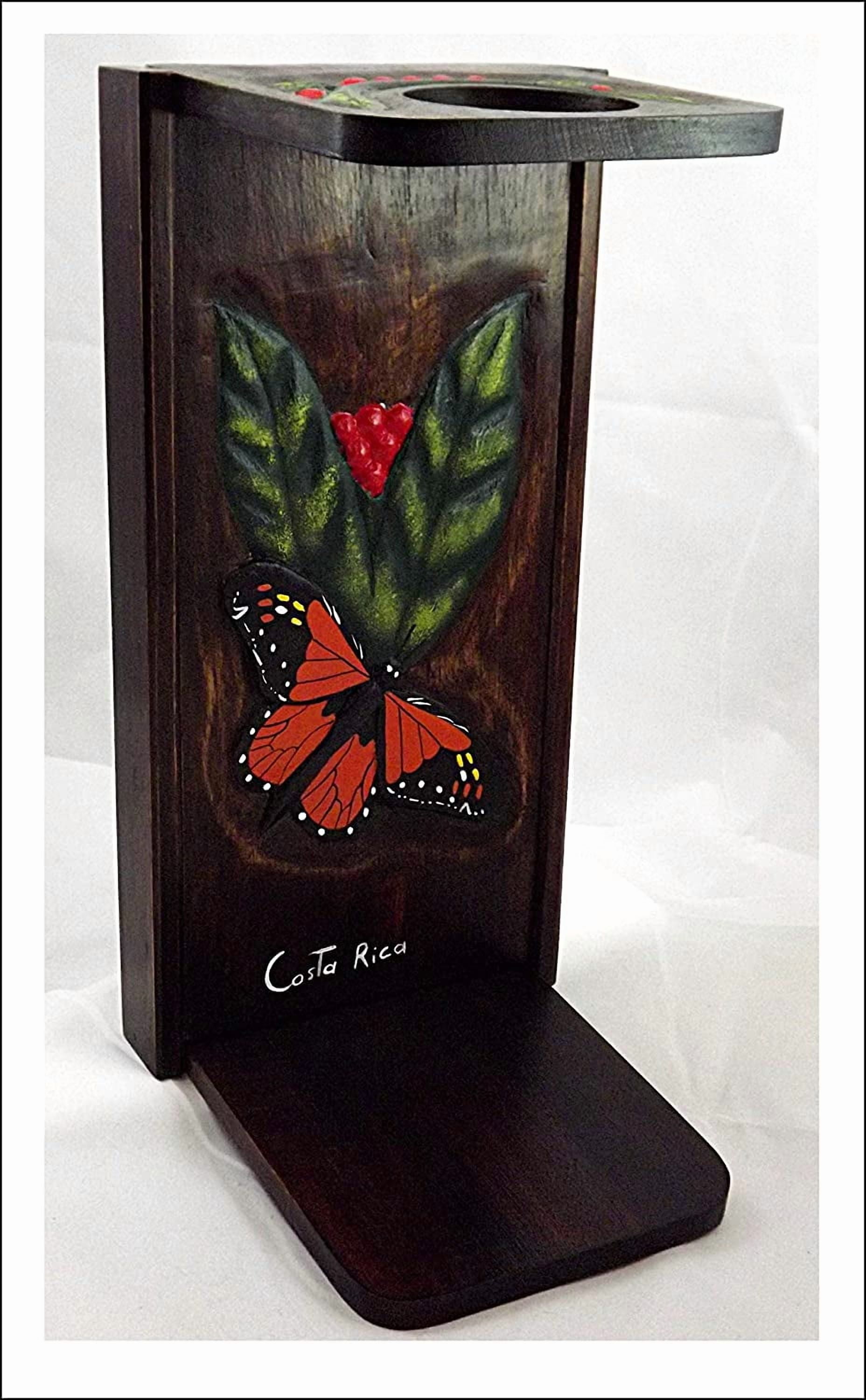 Chorreador Costa Rica Orange Butterfly Wood Pour Over Coffee Dripper ...