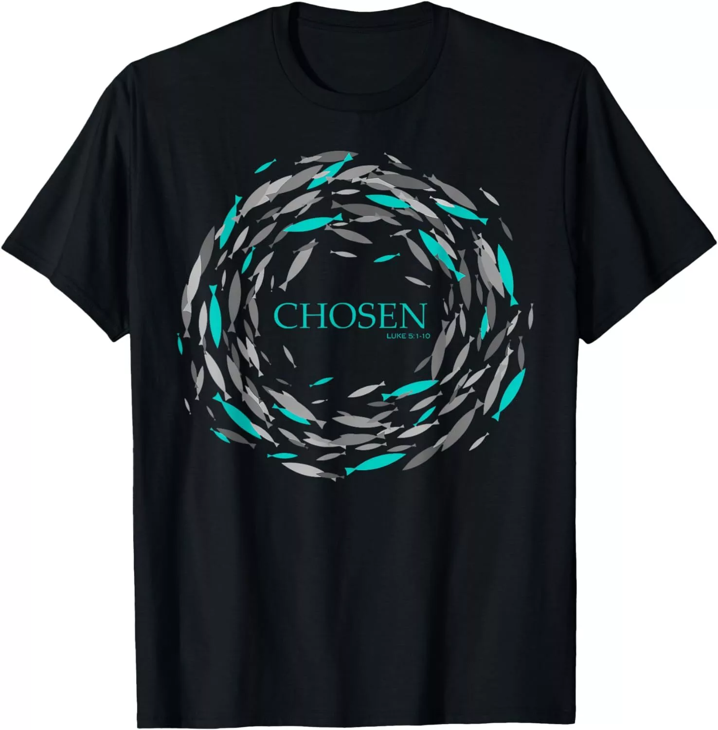 Chosen Fish Swim Against The Current Bible Christian T-Shirt - Walmart.com